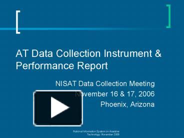 PPT – AT Data Collection Instrument PowerPoint presentation | free to ...