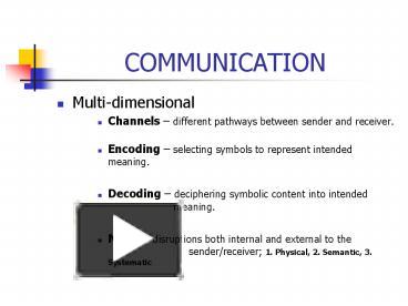 PPT – COMMUNICATION PowerPoint presentation | free to download - id ...