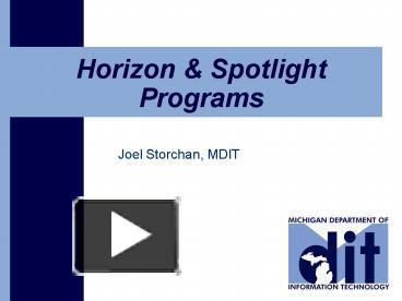 Horizon presentation | free to view