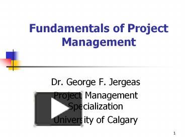 Fundamentals of Project Management presentation | free to download