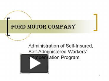Ford Motor Company presentation | free to download