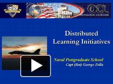 Distributed Learning Initiatives presentation | free to view