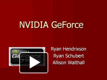 NVIDIA GeForce presentation | free to download