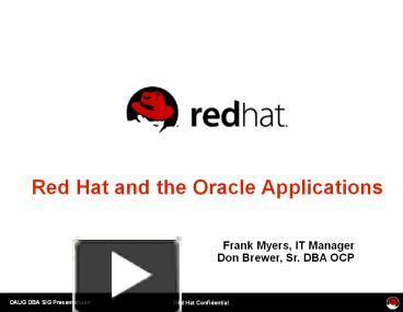 PPT – Red Hat and the Oracle Applications PowerPoint presentation ...
