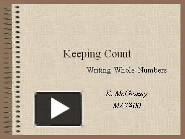 PPT – Keeping Count PowerPoint presentation | free to download - id ...