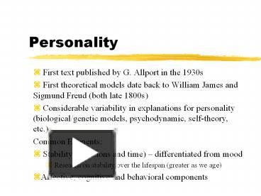 PPT – Personality PowerPoint presentation | free to download - id ...