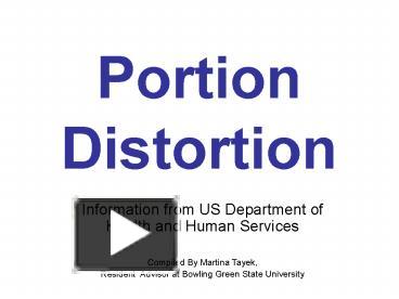 Portion Distortion presentation | free to download
