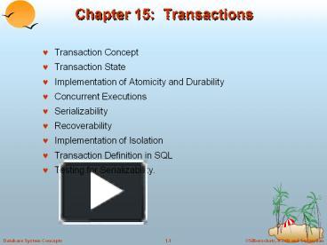 PPT – Chapter 15: Transactions PowerPoint presentation | free to view ...