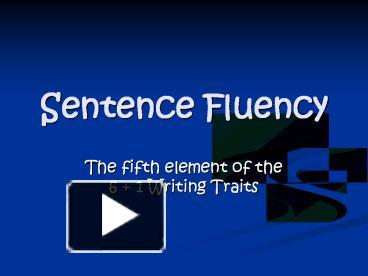 Sentence Fluency presentation | free to download