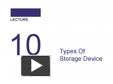 Types Of Storage Device presentation | free to view