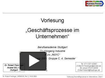 PPT – Vorlesung PowerPoint presentation | free to download - id: 3c5ed4 ...