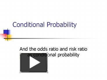 Conditional Probability presentation | free to download