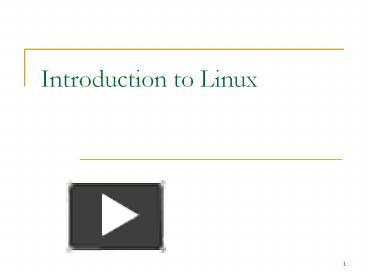 Introduction to Linux presentation | free to download