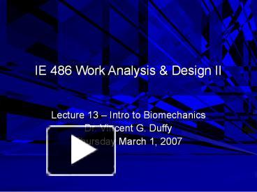 PPT – IE 486 Work Analysis PowerPoint presentation | free to download ...