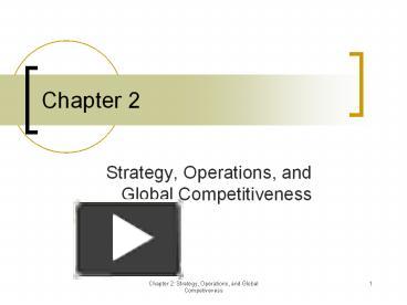 PPT – Strategy, Operations, and Global Competitiveness PowerPoint ...