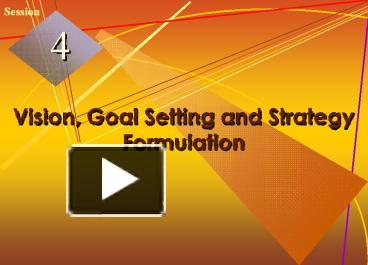 PPT – Vision, Goal Setting and Strategy Formulation PowerPoint ...