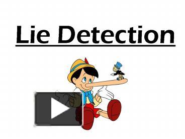 Lie Detection presentation | free to download
