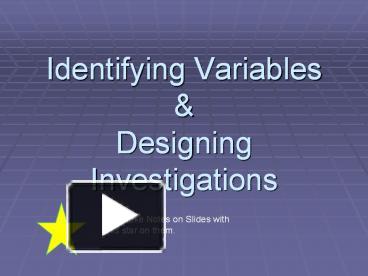 PPT – Identifying Variables PowerPoint presentation | free to download ...
