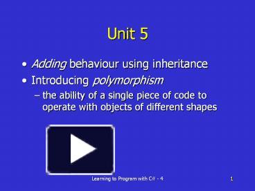 Adding behaviour using inheritance presentation | free to download