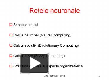 PPT – Retele neuronale PowerPoint presentation | free to view - id ...
