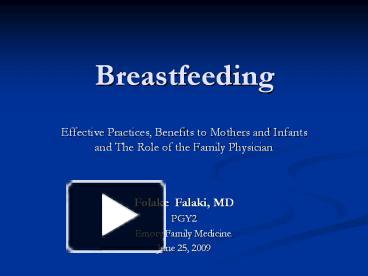 Breastfeeding presentation | free to download