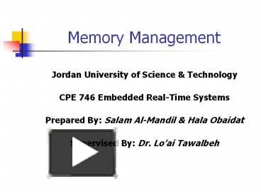 PPT – Memory Management PowerPoint presentation | free to download - id ...