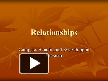 Relationships presentation | free to download