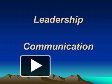 Leadership presentation | free to download