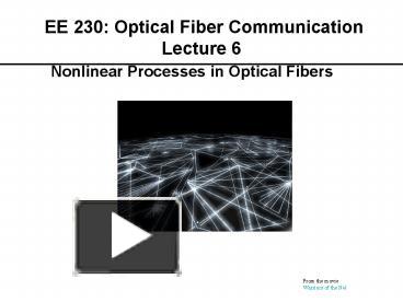 PPT – EE 230: Optical Fiber Communication Lecture 6 PowerPoint ...