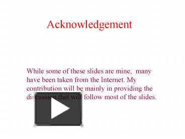 Acknowledgement presentation | free to view