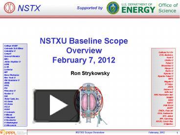 PPT – NSTX presentation PowerPoint presentation | free to download - id ...
