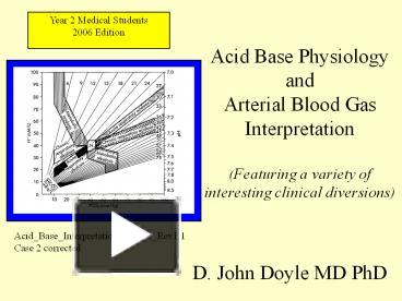 Acid Base Physiology and Arterial Blood Gas Interpretation (Featuring a ...