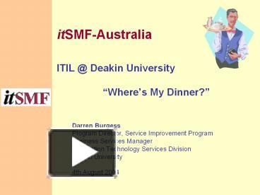 itSMF-Australia presentation | free to download