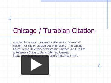 Chicago Turabian Citation presentation | free to view