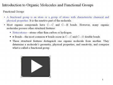 PPT – Functional Groups PowerPoint presentation | free to view - id ...