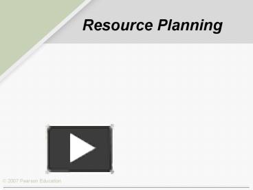 Resource Planning presentation | free to download