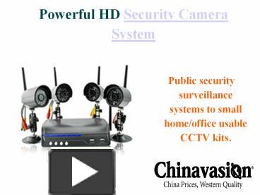 Security Camera System presentation | free to download