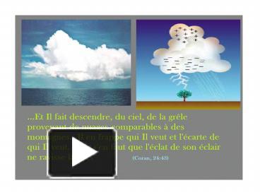 PPT – Ce que dit le Coran au sujet des nuages - 2 PowerPoint ...