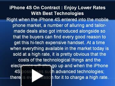 PPT – iPhone 4S : A Compact And Well-Packed Device PowerPoint ...
