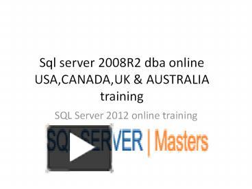 sql dba 2008 presentation | free to download