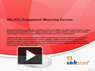 MSL-KOL Engagement: Measuring Success presentation | free to download