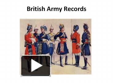British Army Records presentation | free to download