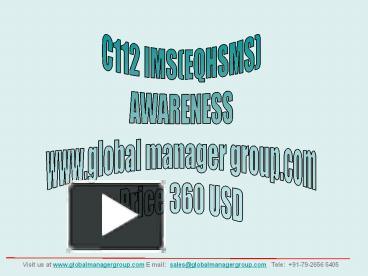 EQHSMS(IMS) Awareness Training Presentation presentation | free to download