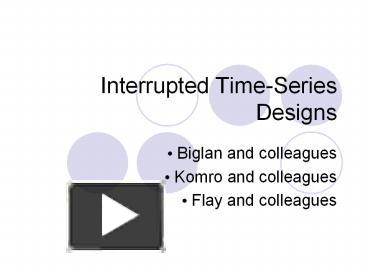 Interrupted Time-Series Designs presentation | free to view