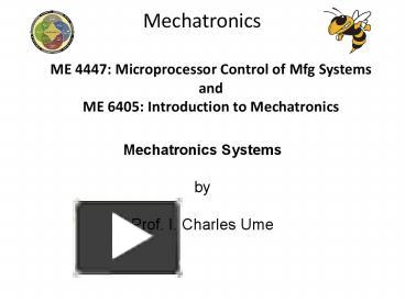Mechatronics Systems presentation | free to view