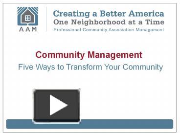 Community Management: Five Ways to Transform Your Community ...