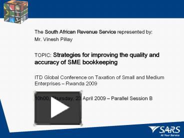 The South African Revenue Service represented by presentation | free to ...
