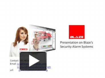 PPT – Blaze Automation security alarms product profile May 2012 ...