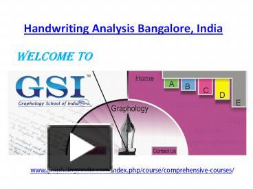 PPT – Handwriting Analysis India PowerPoint presentation | free to ...