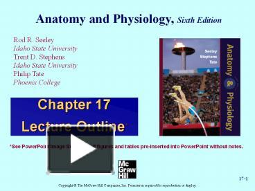 Anatomy and Physiology by Rod R Seeley 6th edition chapter 17 power ...